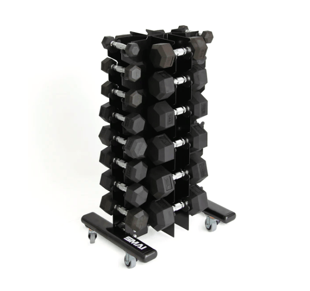 SMAI Dumbbell Rack with Wheels - Holds 14 pairs of dumbbells — VollerFit